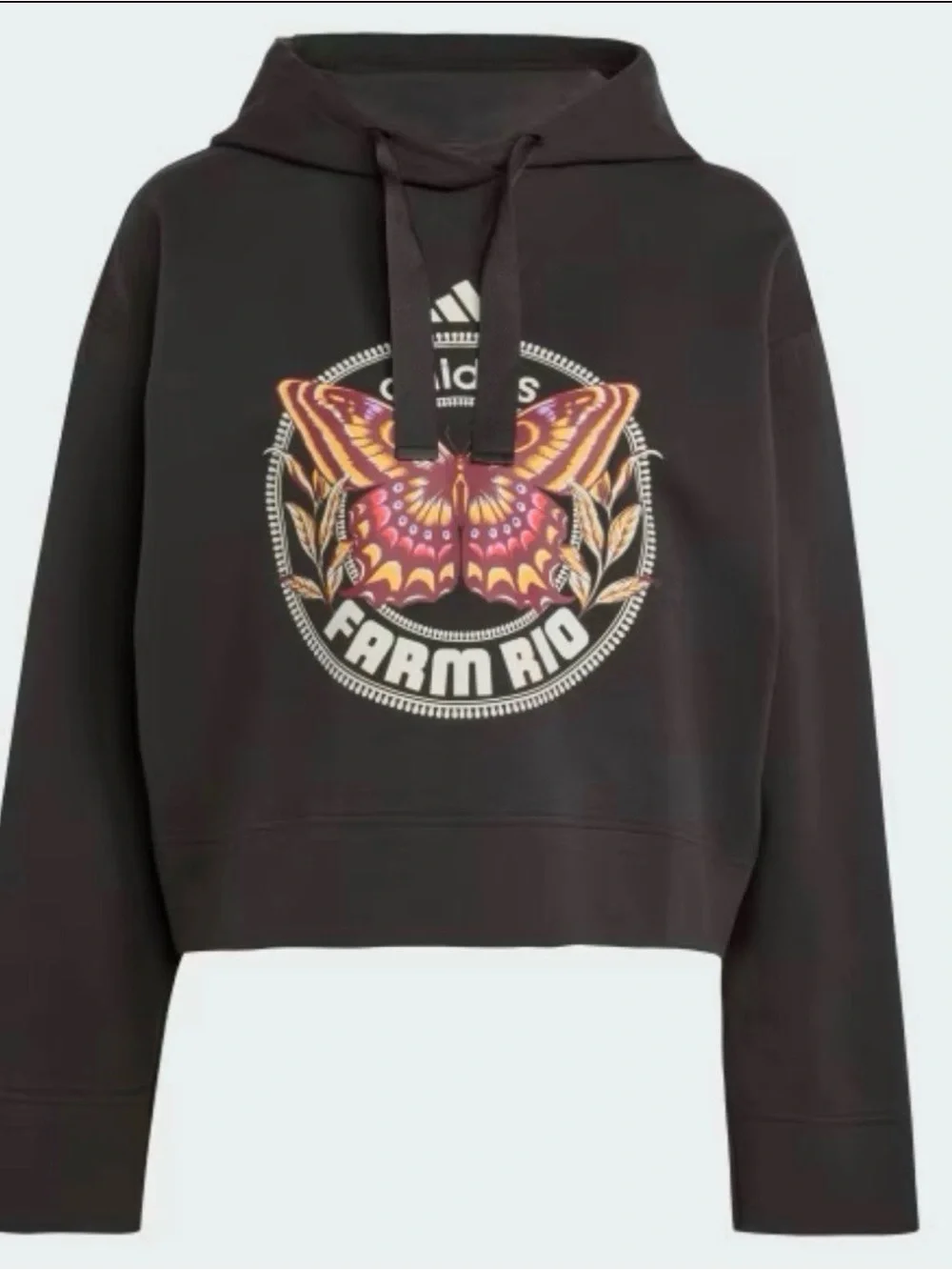 adidas | Tops | Adidas Black Hoodie Moth Design Move Like A Butterfly ...